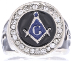 Jeweled Square & Compass Ring - Model # 358843