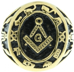 Large Masonic Ring Sz 9 - Model # 361212