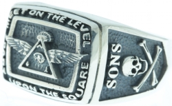 Widows Sons Masonic Ring - Model # 361778